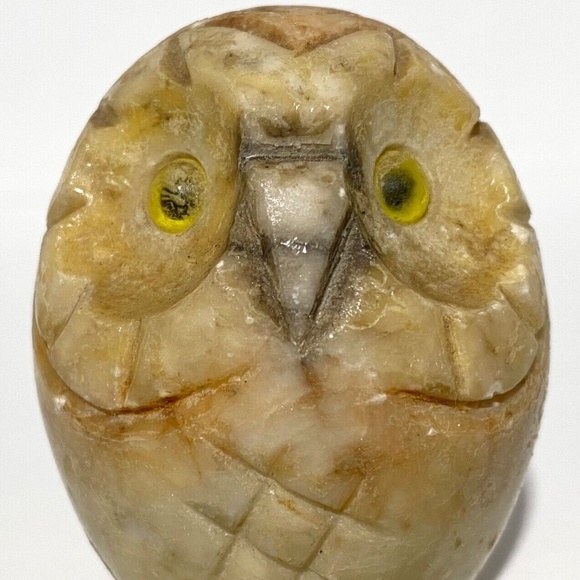 Accents | Hand Carved Marble Owl Figurine Paperweight Made In Italy ...